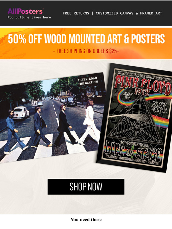 All Posters Email Newsletters: Shop Sales, Discounts, and Coupon Codes
