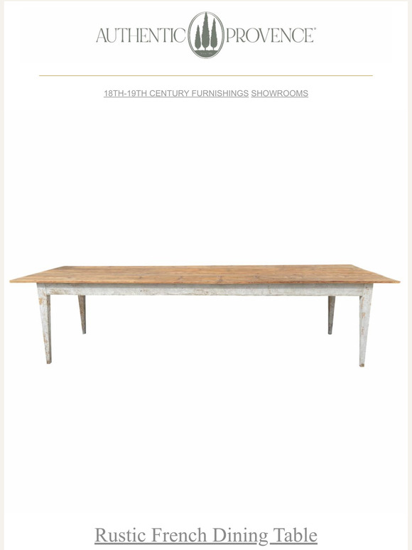 Authentic Provence: An Antique Oversized Farm Table from Provence | Milled