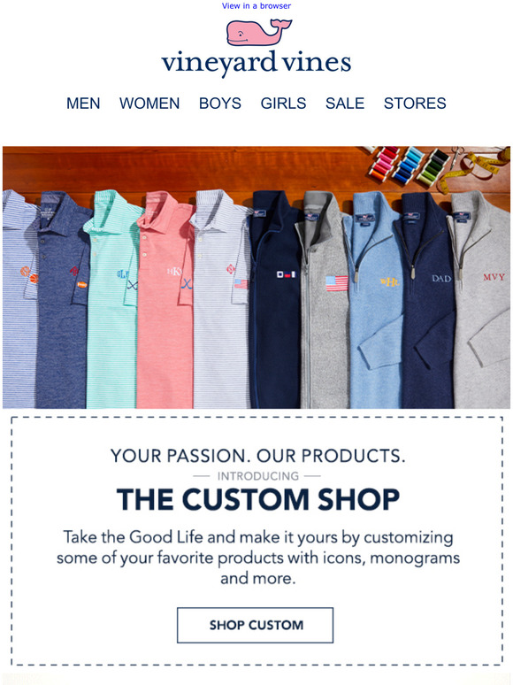 Vineyard Vines: The Custom Shop Is Open | Milled