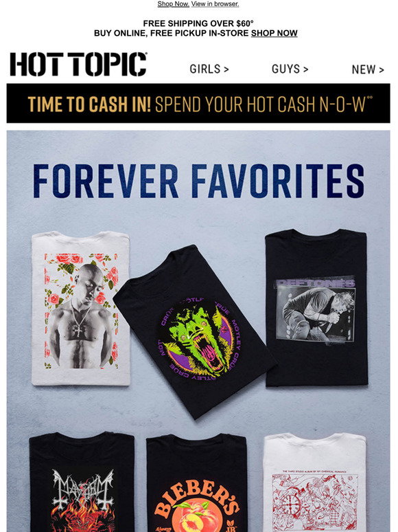 Hot Topic: Add these forever favorites to your band tee drawer 🎧👕 | Milled