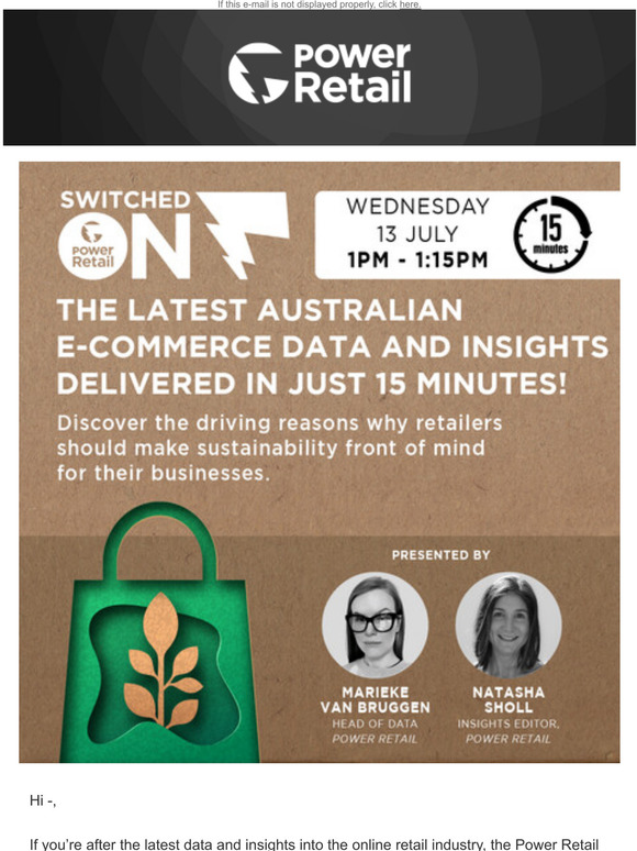 Power Retail: 2 days to go until our Switched On Market Update ...