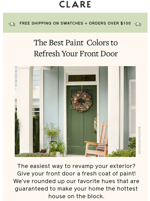 Clare: The best front door colors for a fresh new look | Milled