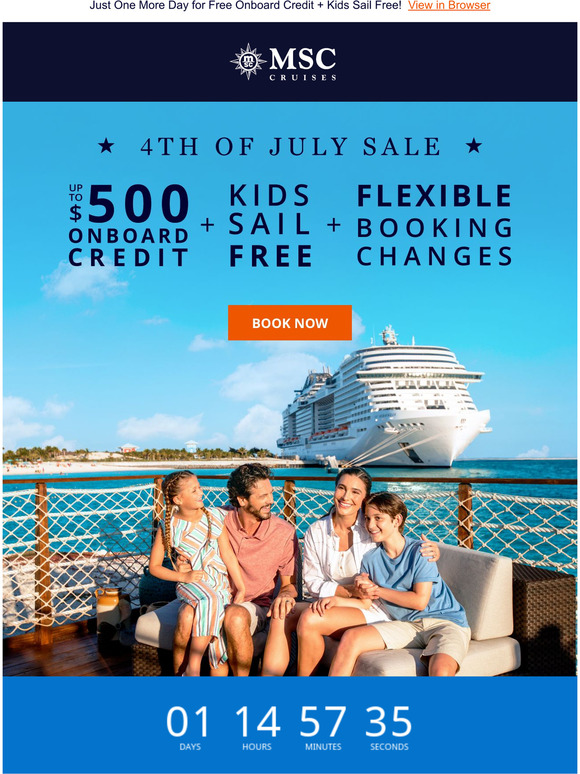 MSC Cruises: —, Your Cruise Deal Is Waiting. 📬 | Milled