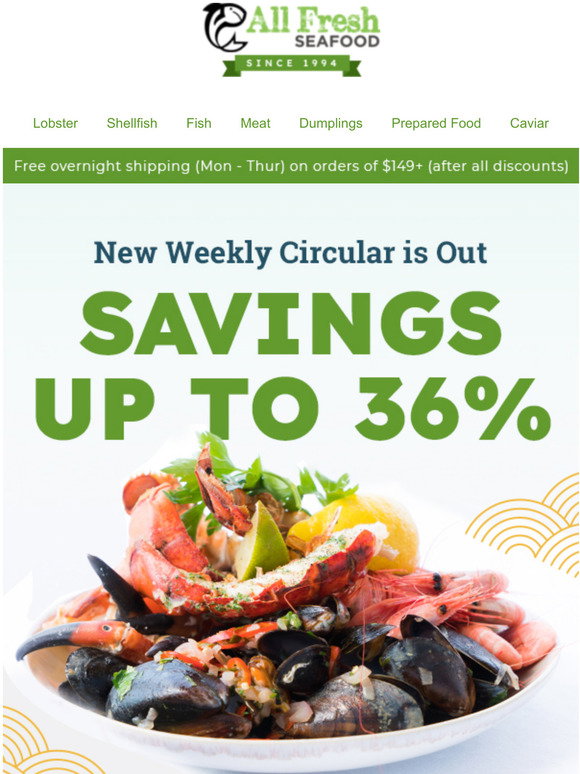 All Fresh Seafood: New Weekly Circular is Out with Savings Up to 36% ...
