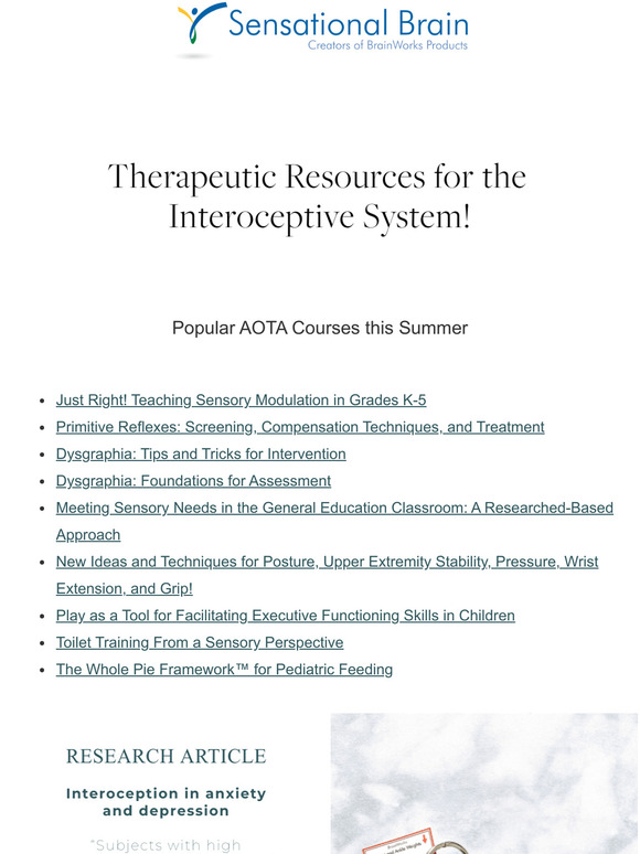 Brainworks Sensory Diet Creator For Autism And Spd: Therapy Resources ...