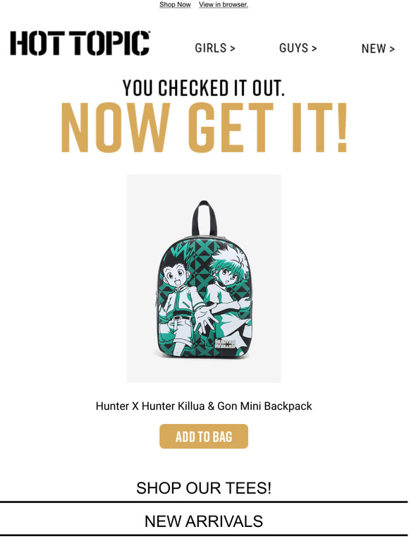 Hot Topic: Don't miss out. Time to add that merch to your cart. | Milled