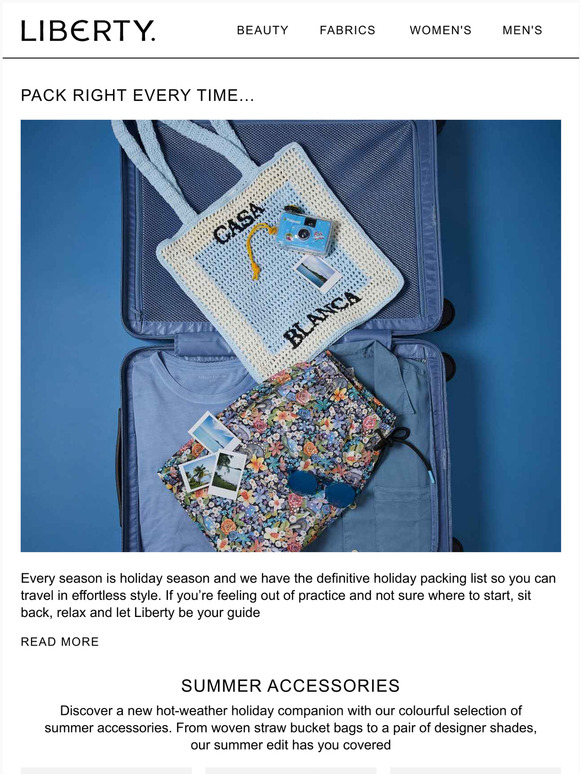 Liberty London: The Liberty Holiday Packing List | Milled