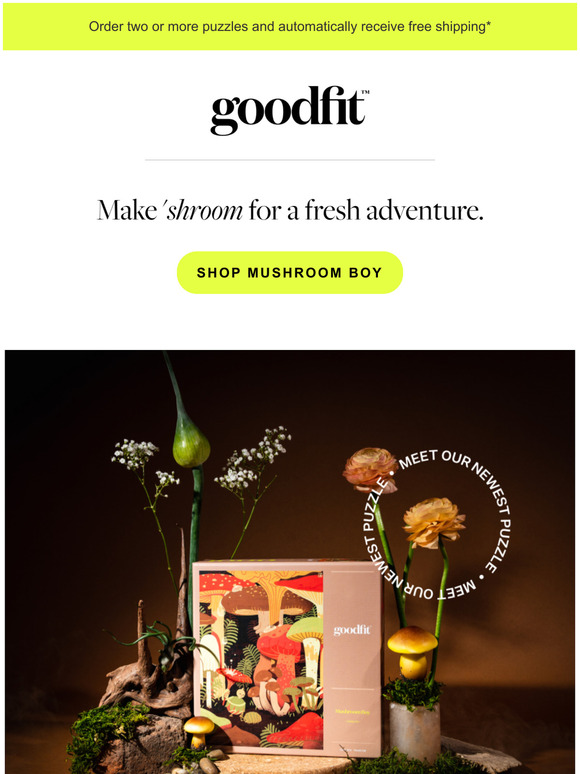 Goodfit: New 1000 piece puzzle from Goodfit: Mushroom Boy 🍄 | Milled
