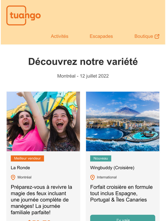 Tuango: La Ronde | Escapade Mauricie | Familizoo | Milled