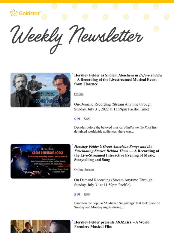 Goldstar: Your Event Lineup for Jul 12 | Milled