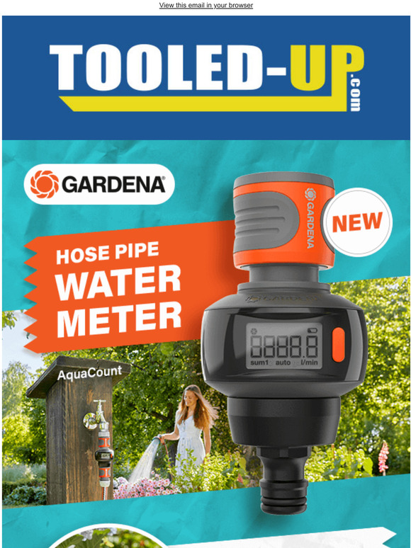 Tooled Up: 🌞🌼 Gardena Hose Pipe Water Meter With 5 Years Warranty | Milled