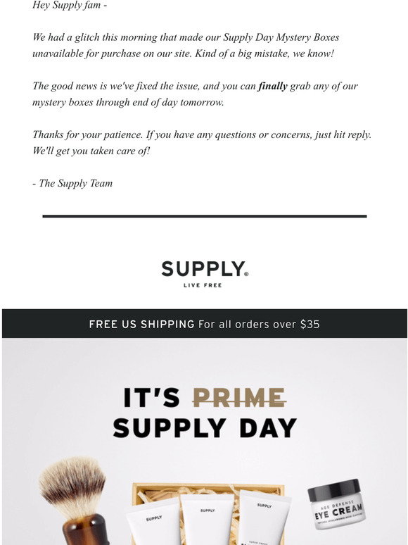 Supply: Oops - we made a mistake. | Milled
