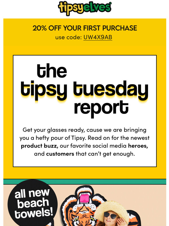 Tipsy Elves: your weekly Tipsy Tuesday report is here! | Milled