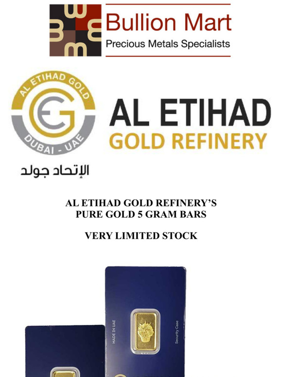Bullion Mart: [Top Pick For You] Buy 5g Pure Gold Bars - Al Etihad Gold ...