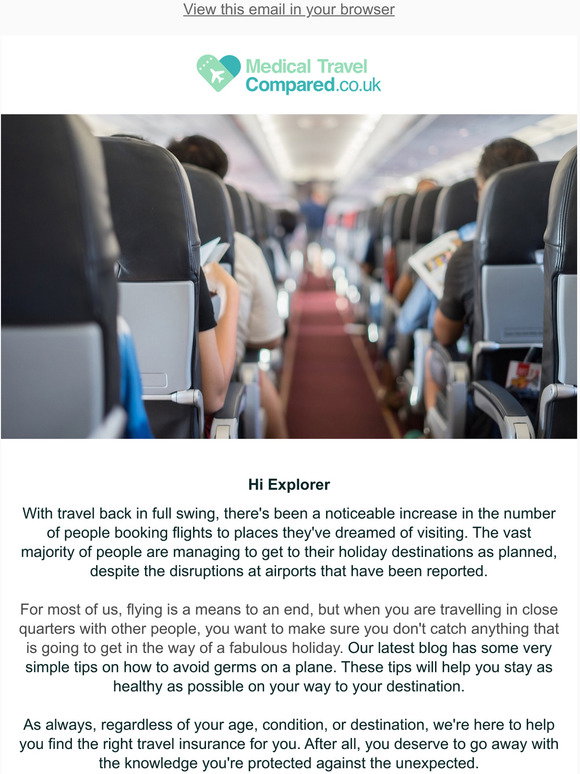 Medical Travel Compared: How to avoid germs while flying ️ | Milled