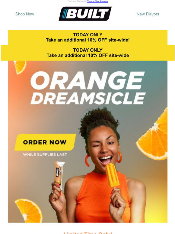 Built Bar: Orange Dreamsicle is now available! 😋 | Milled