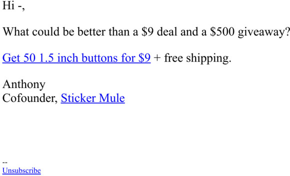 Sticker Mule: $9 for 50 buttons | Milled