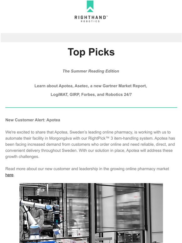 RightHand Robotics: RightHand Robotics Summer Reading Edition | Milled RightHand Robotics: RightHand Robotics Summer Reading Edition | Milled