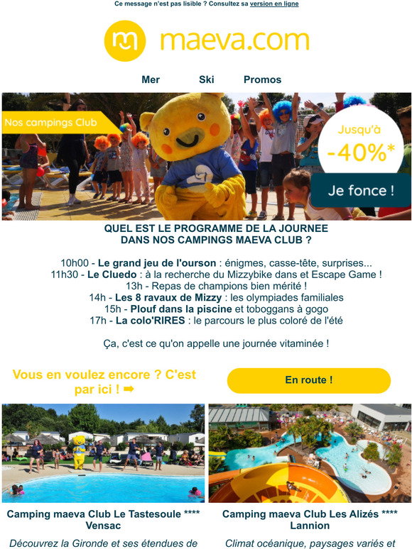 Maeva: À propos de votre (futur) séjour en camping maeva Club... | Milled