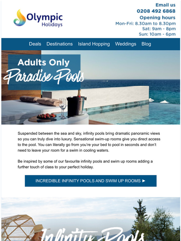 Olympic Holidays: Incredible Infinity Pools & Swim Up Rooms 🏊 | Milled