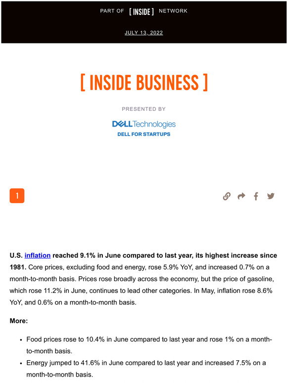Inside: U.S. inflation rises to 9.1% / Netflix partners with Microsoft ...