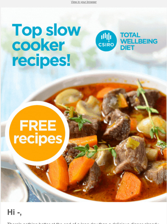 CSIRO Total Wellbeing Diet: Our top free slow cooker recipes! 🍲 ⏲️ | Milled