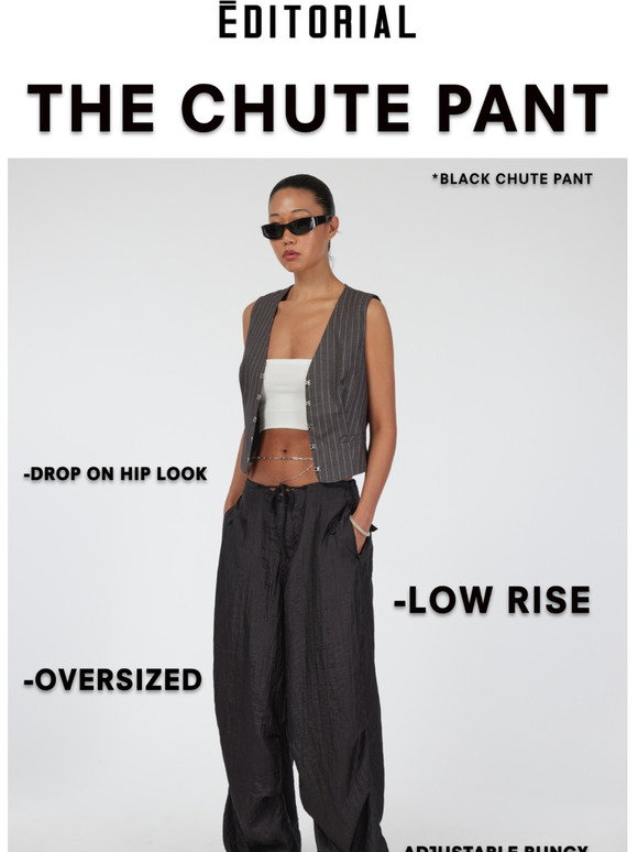 Editorial Boutique: The Chute Pant: Low Rise Cargo Pants | Milled