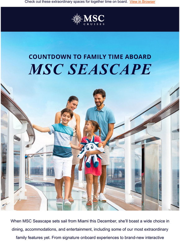 MSC Cruises: JUST ANNOUNCED 📢 MSC Seascape's New Family Features ...