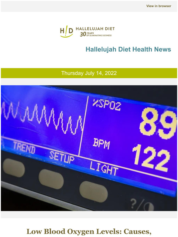Hallelujah Acres: Low Blood Oxygen Levels: Causes, Symptoms and Your ...