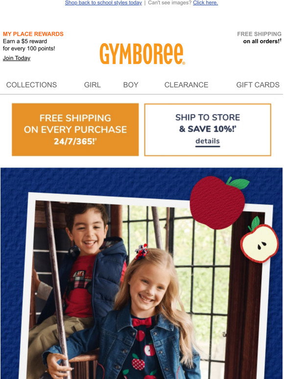 Children's Place: Get ready for class! Shop new collections (ship to ...
