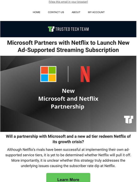 Trusted Tech Team: 📢 Microsoft Partners with Netflix to Launch New Ad ...