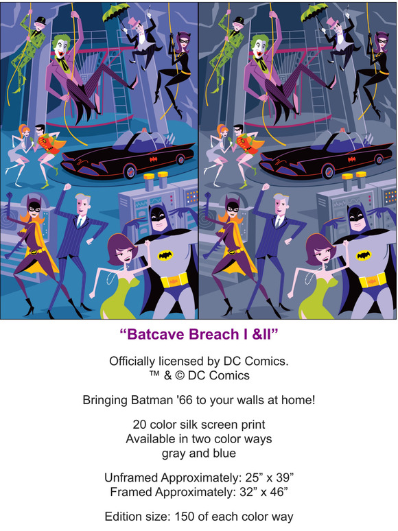 Shag Store: Shag's Latest Prints: Batcave Breach & The Drop In ...