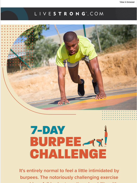 Livestrong: This 7-Day Burpee Challenge Helps You Build Up to a ...