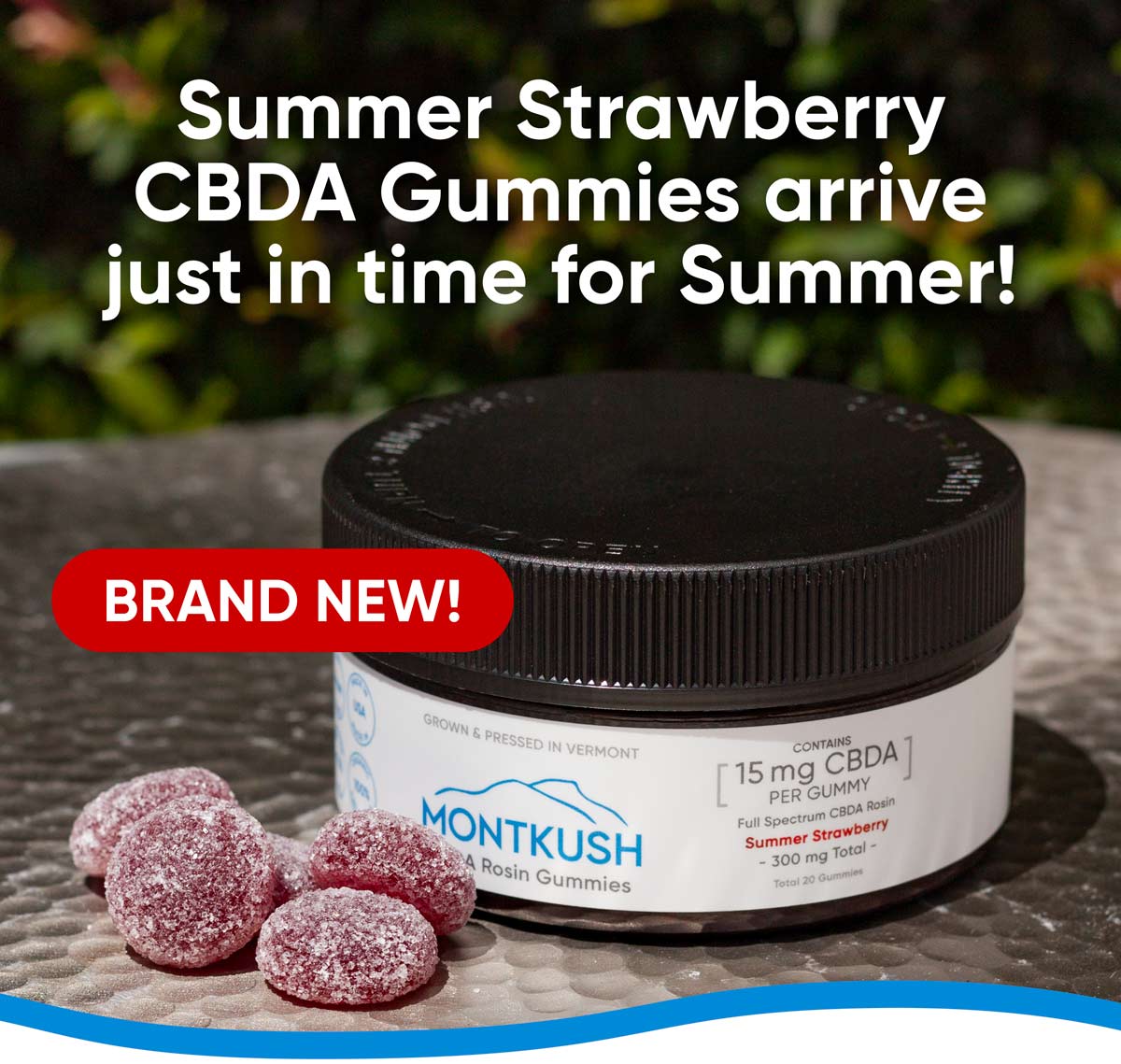 Montkush: Introducing New Summer Strawberry CBDA Gummies! | Milled