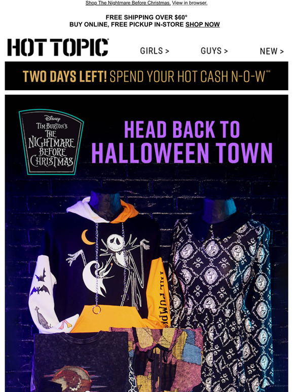 Hot Topic: Jack Skellington & his crew are waiting for you 🦇🎃 | Milled