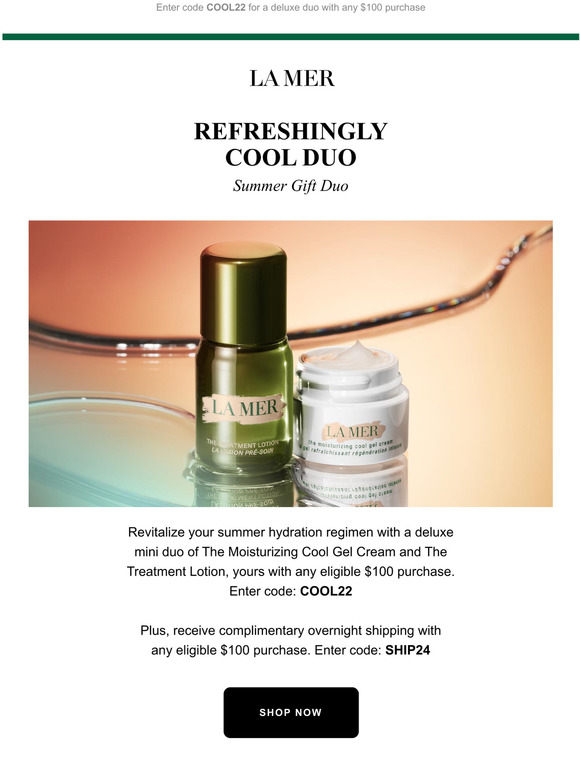La Mer: Receive a Duo Sample Offer. Plus, Secondary Day Shipping Ends ...