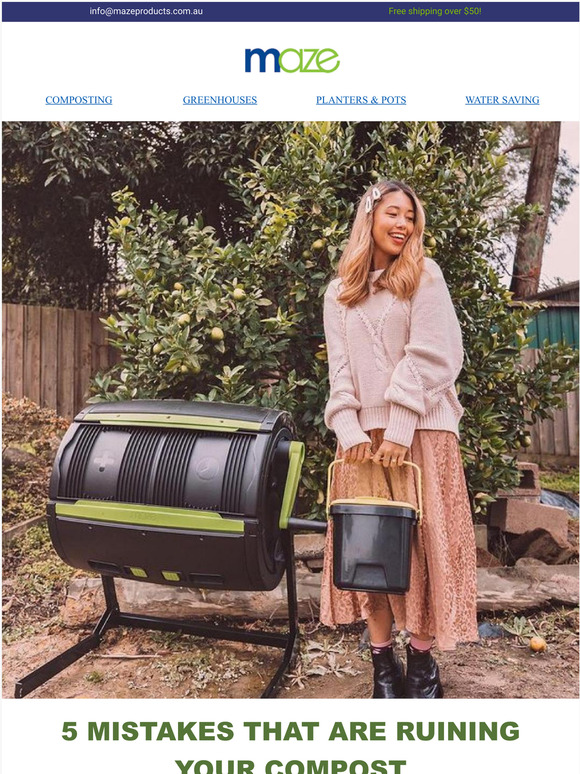 Maze Products: 5 mistakes that are ruining your compost | Milled