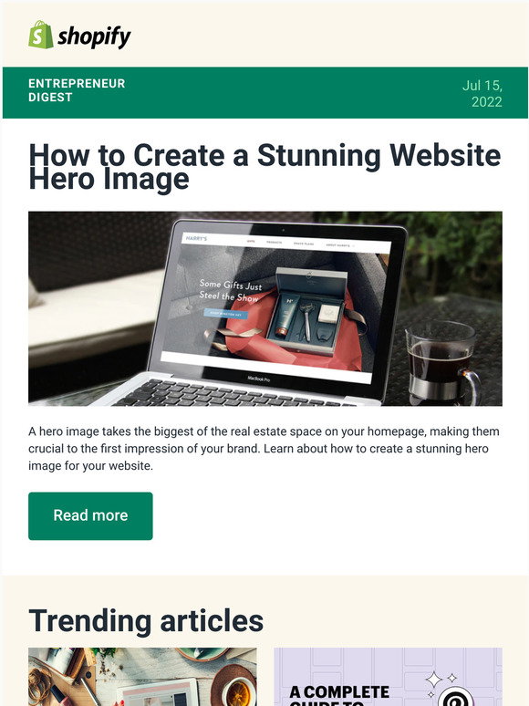 Shopify: How to Create a Stunning Website Hero Image | Milled