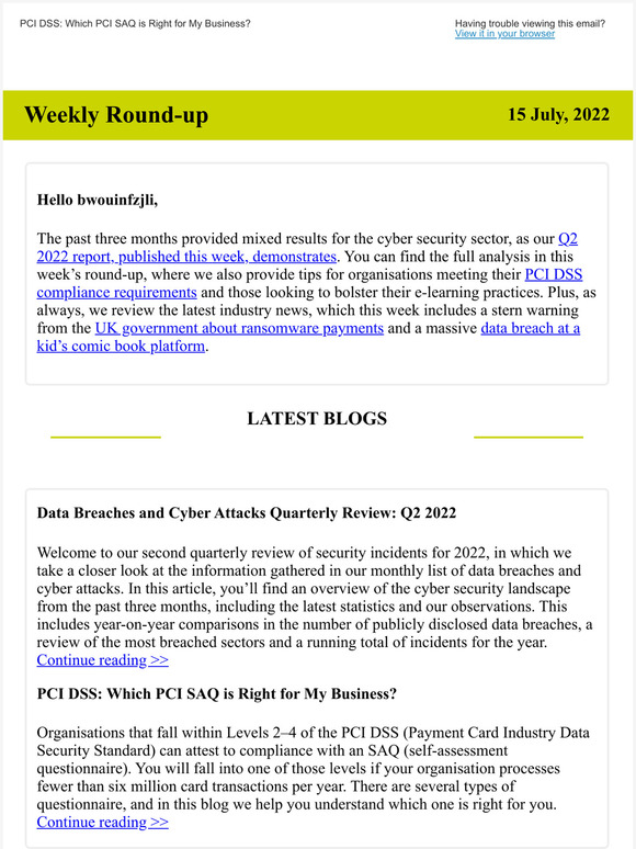 IT Governance: Data Breaches and Cyber Attacks Quarterly Review: Q2 2022 | Milled