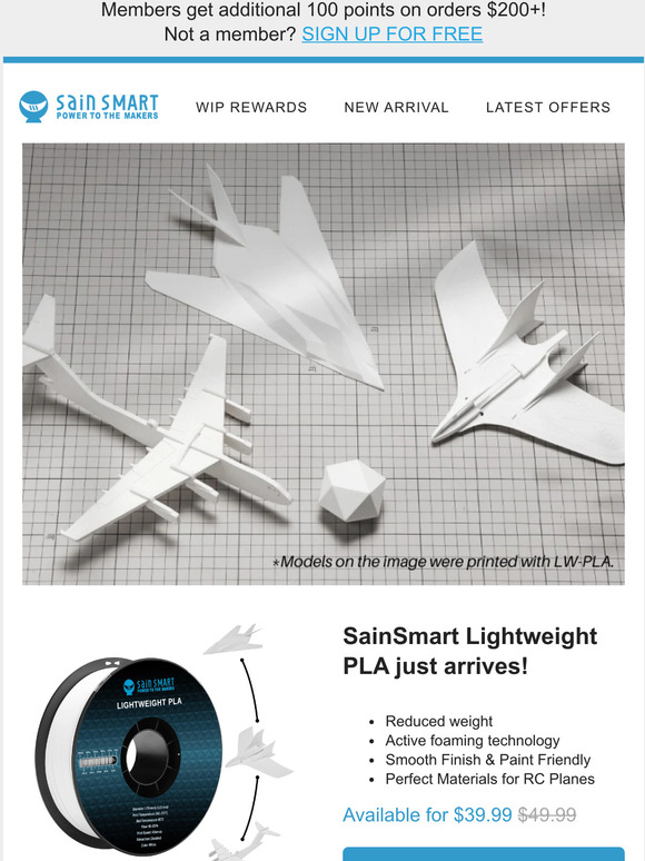 SainSmart: NEW! ️ Active-foaming PLA for printing lightweight parts ...