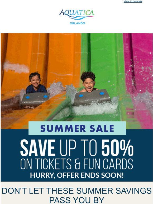 SeaWorld: Make a Splash With up to 50% off Fun Cards and Tickets! | Milled