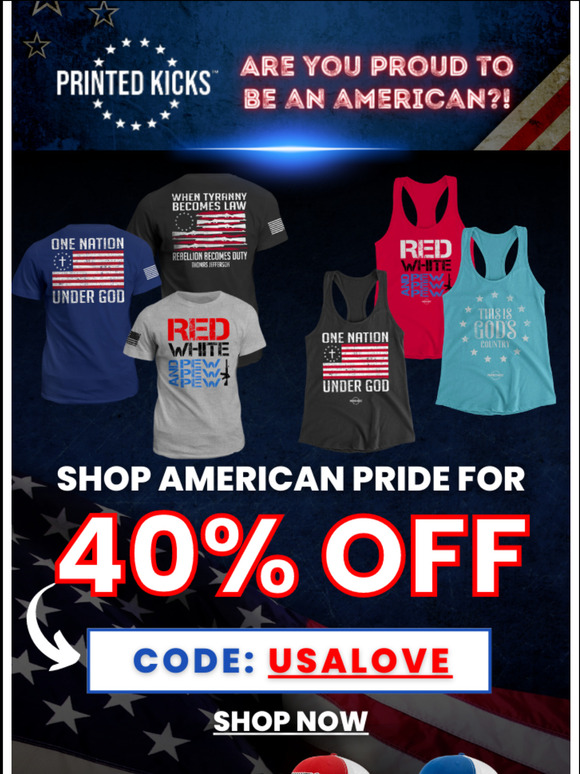 Printed Kicks: , are you proud to be an American🇺🇸 | Milled