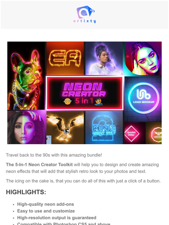 Artixty: The 5-in-1 Neon Creator Toolkit Is Here! | Milled