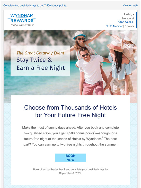 Wyndham Hotels: Book 2 Stays Now & Enjoy a Free Night Later | Milled