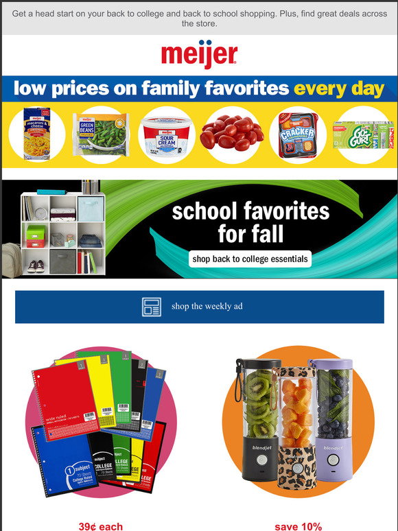 Meijer: Get Ready for Back to School & Save | Milled