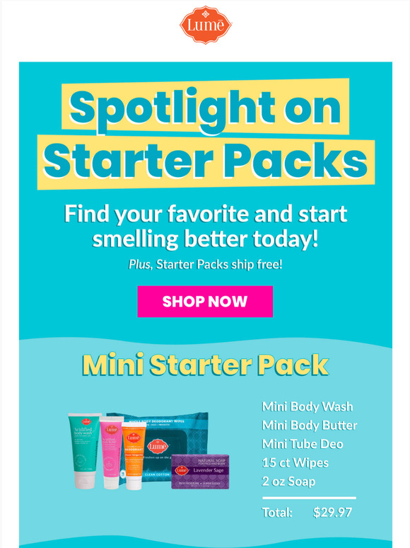 Lume: Starter Packs! | Milled