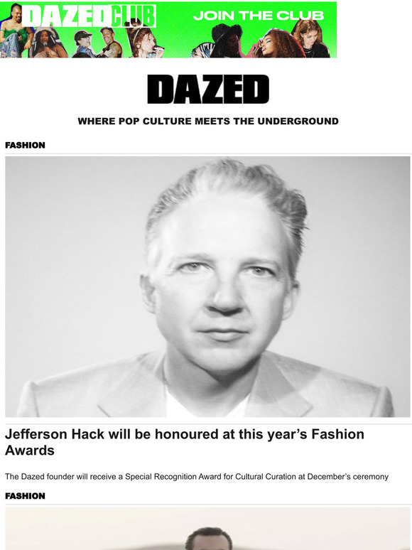 Dazed and Confused Magazine: Jefferson Hack will be honoured at this ... Dazed and Confused Magazine: Jefferson Hack will be honoured at this ...