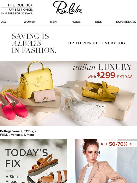 Rue La La Email Newsletters: Shop Sales, Discounts, and Coupon Codes
