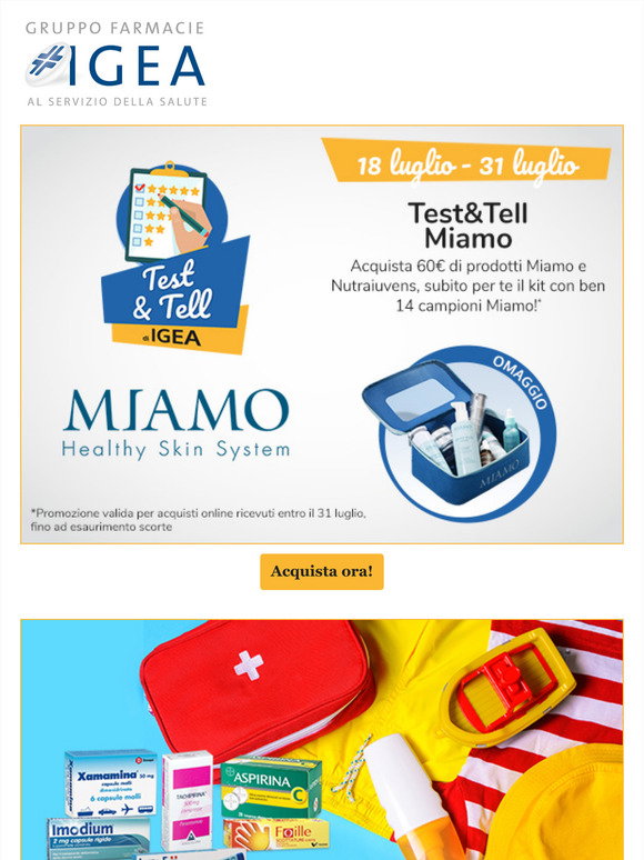 Farmacia Igea: 😍Clicca e scopri il kit Miamo OMAGGIO e le nostre ...