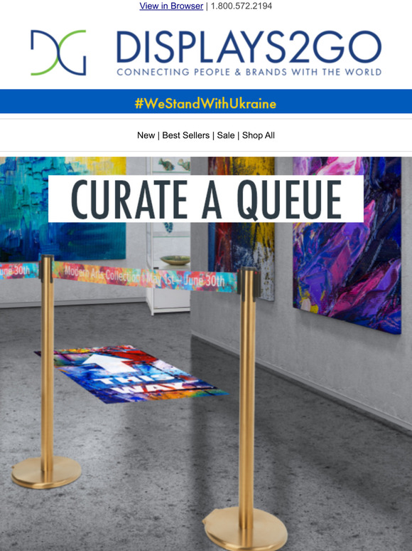 Displays2go: Curate a Queue With the New QueuePole Deluxe Line! | Milled